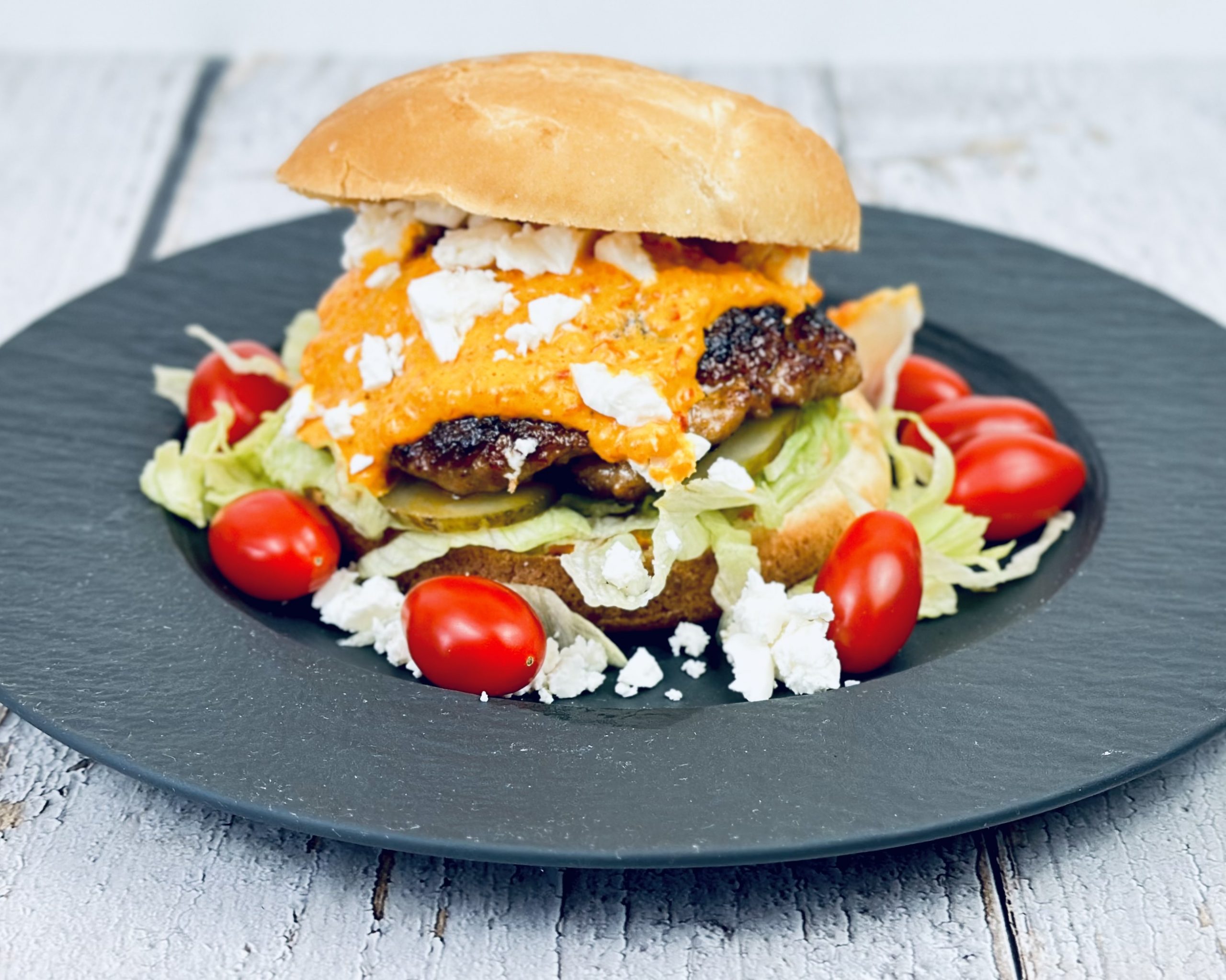 Balkan Burger mit Feta Käse - Zu Faul Zum Kochen?